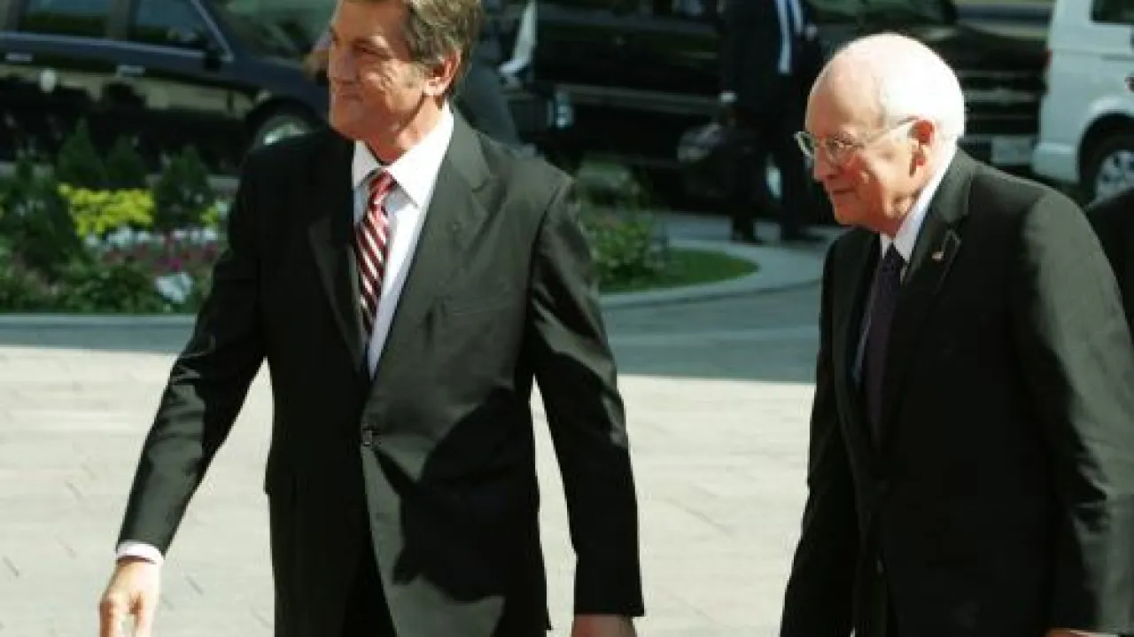 Cheney jednal v Kyjevě, Ukrajina se nesmí bát — ČT24 — Česká televize