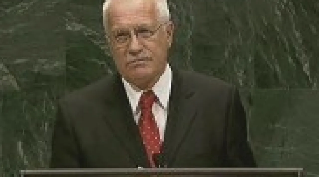 Klaus bude v New Yorku opět popírat vliv člověka na globální oteplování ...