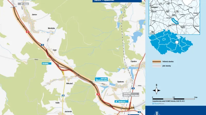 Na Svitavsku mezi Janovem a Opatovcem začala stavba dalšího úseku D35 — ČT24 — Česká televize