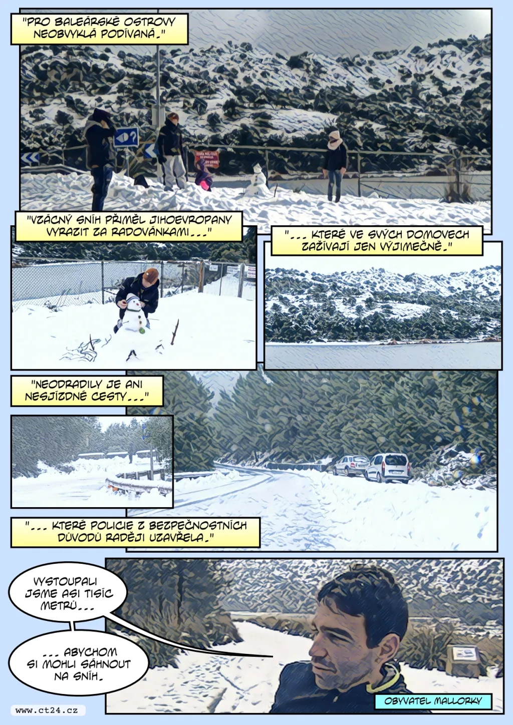 Neobvykle chladné počasí přikrylo jih Evropy i sever Afriky sněhem ...