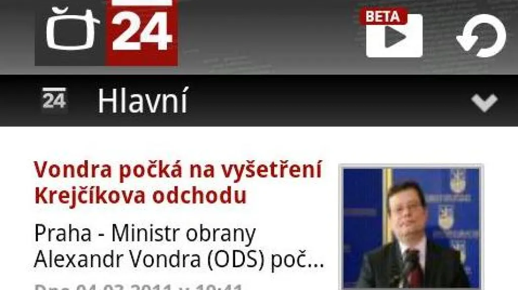 Živé vysílání ČT24 nejlepší mediální aplikací roku — ČT24 — Česká televize