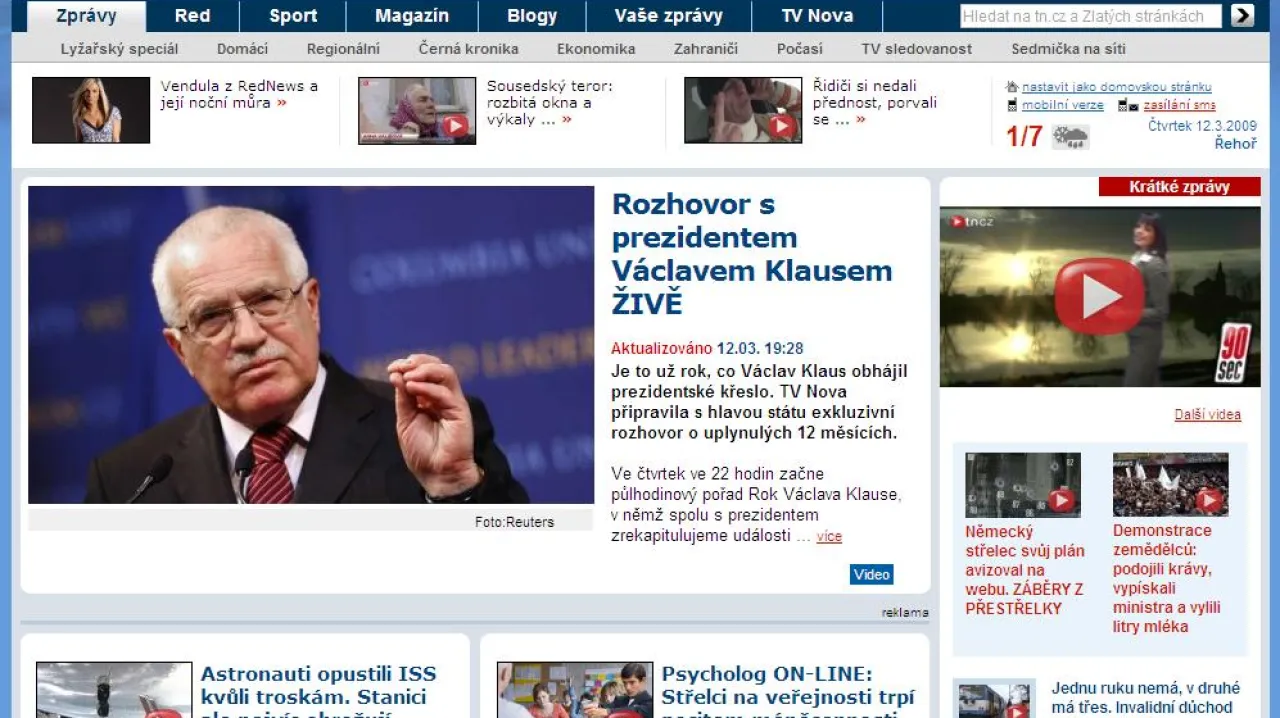Nově by se nemusely ve vysílání vyplatit odkazy na server tn.cz — ČT24 ...