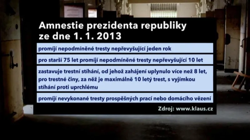 Amnestie? Dobrá, jak pro koho. Starostové sundávají Klause — ČT24 ...