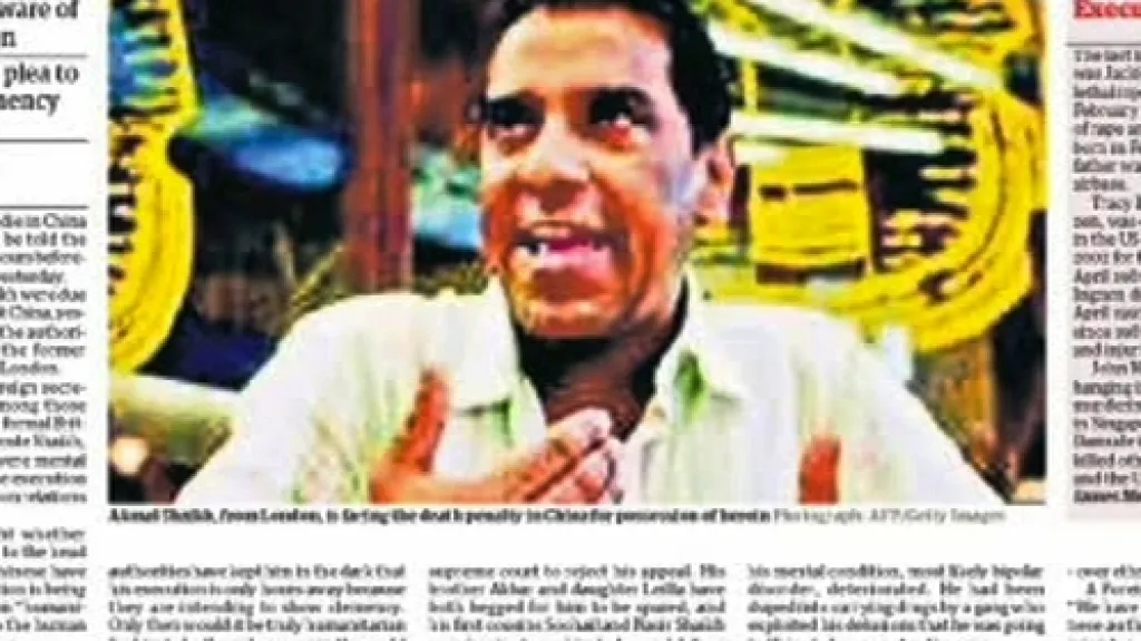 Čína se nad ránem chystá popravit britského občana — ČT24 — Česká televize