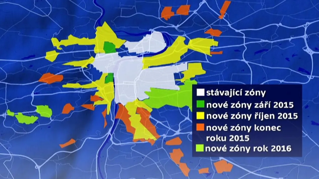 Fialové zóny a kontrola aut podle SPZ - nové parkování v Praze — ČT24 ...
